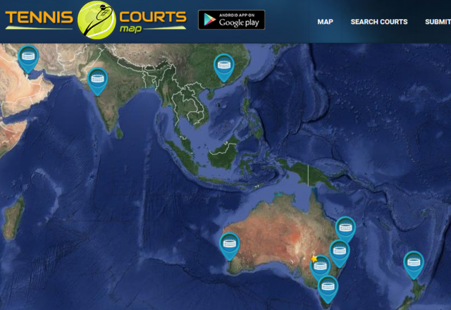 click on the map | Tennis Courts Map Directory